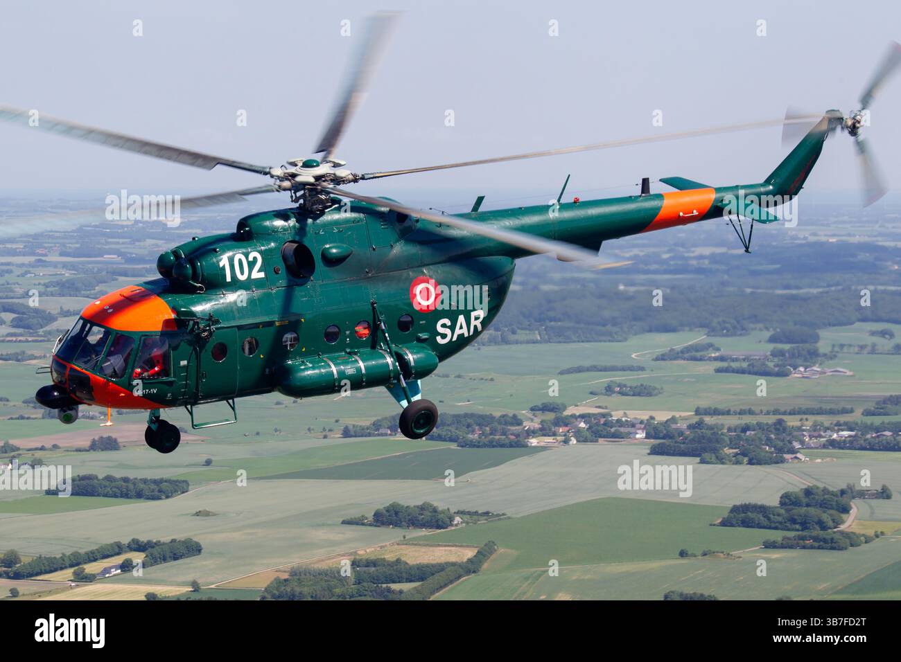 A Latvian Air Force Mil Mi-17-1V helicopter, registration 102 ...