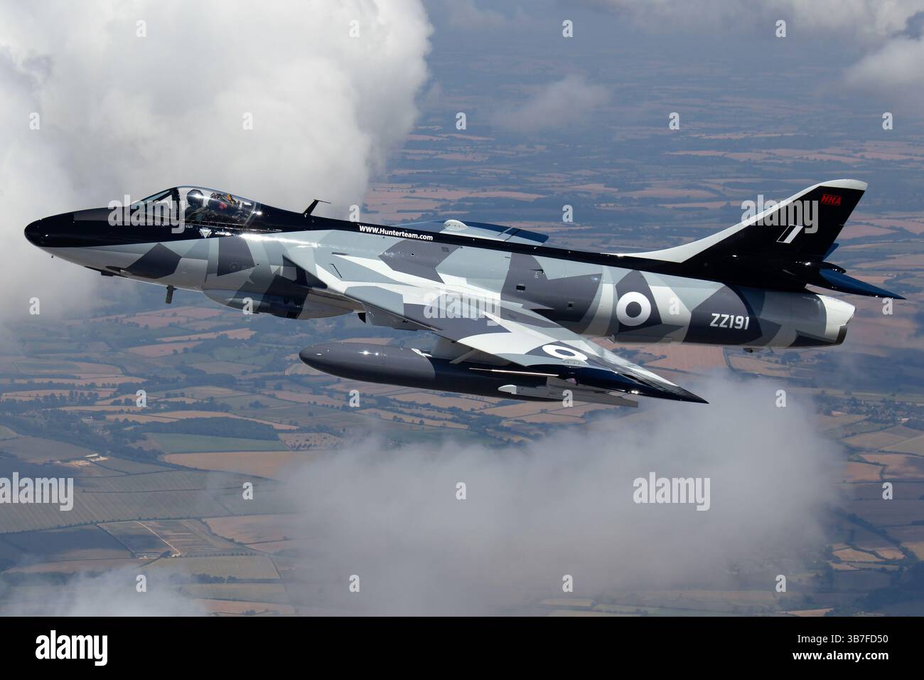 The UK Air Force Hawker Hunter F58, registered as ZZ191, is a notable ...