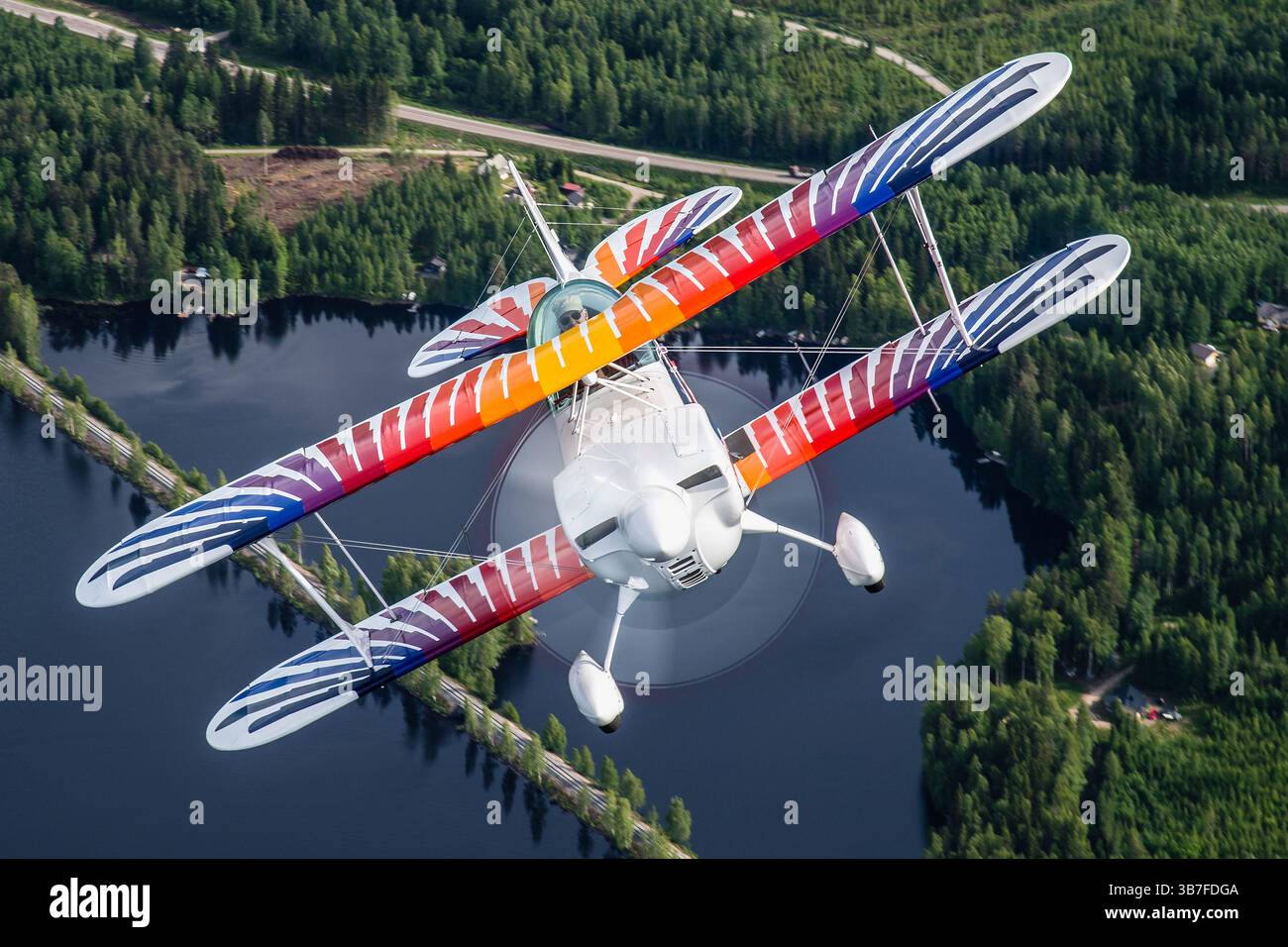 The Christen Eagle II, OH-XHN, is an aerobatic biplane used in Finland ...