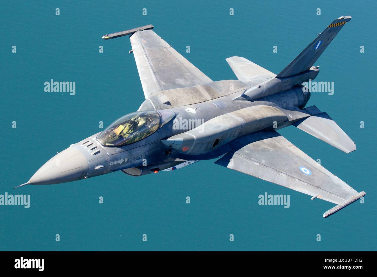 A Greek Air Force General Dynamics F-16 Fighting Falcon fitted with ...