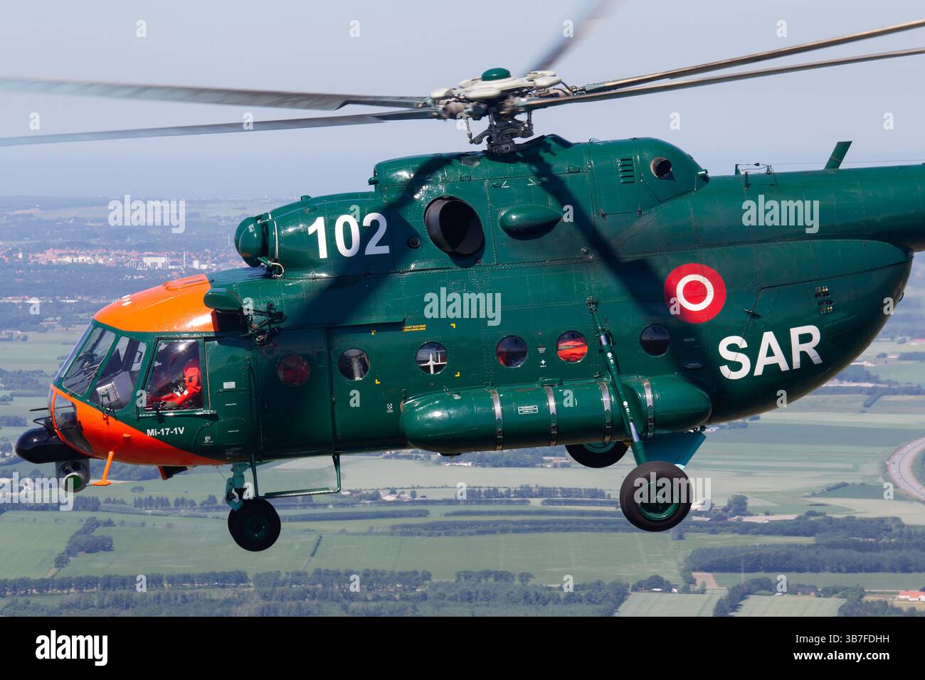 A Latvian Air Force Mil Mi-17-1V helicopter, registration 102 ...