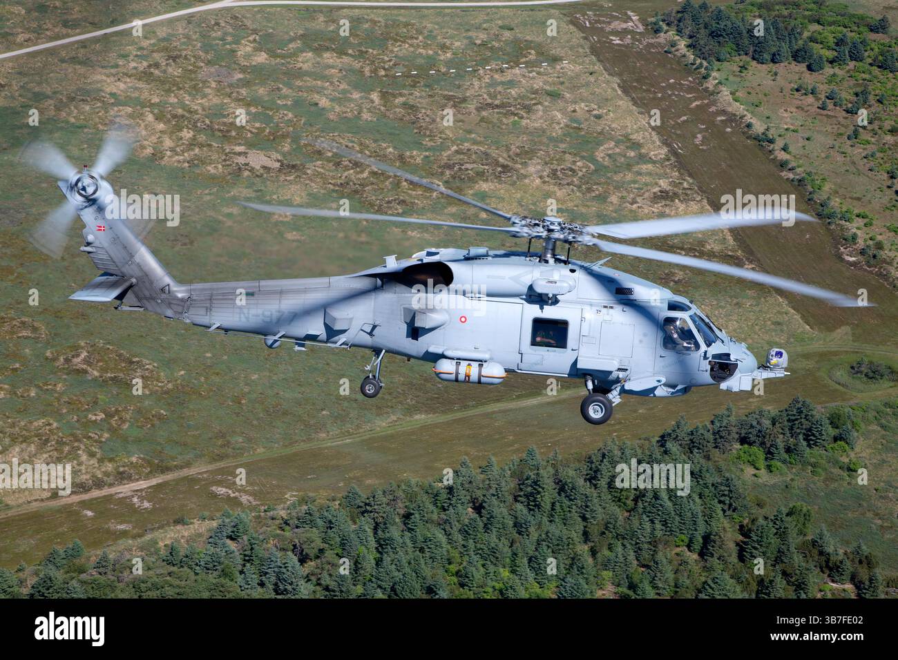 The Royal Danish Air Force Sikorsky MH-60R Seahawk, registered N-977 ...