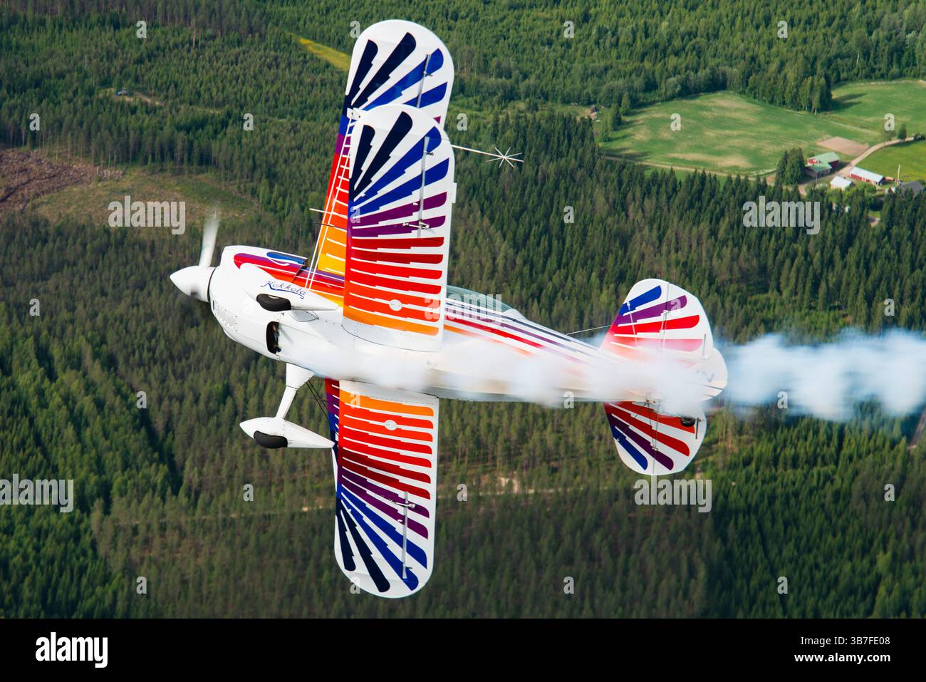 The Christen Eagle II, OH-XHN, is a biplane known for its aerobatic ...