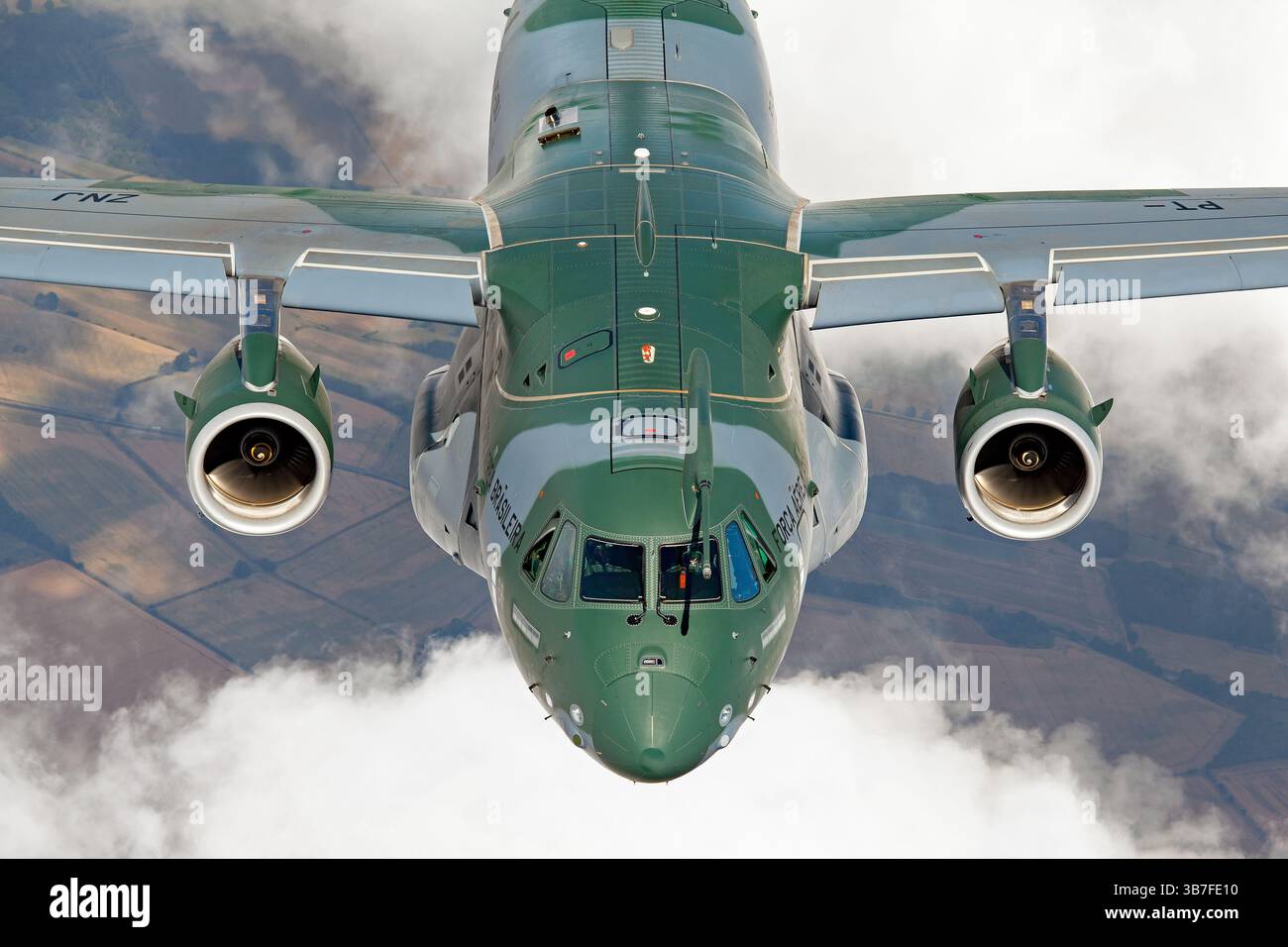The Embraer KC-390 (EMB-390), Reg. PT-ZNJ, is a multi-role transport ...