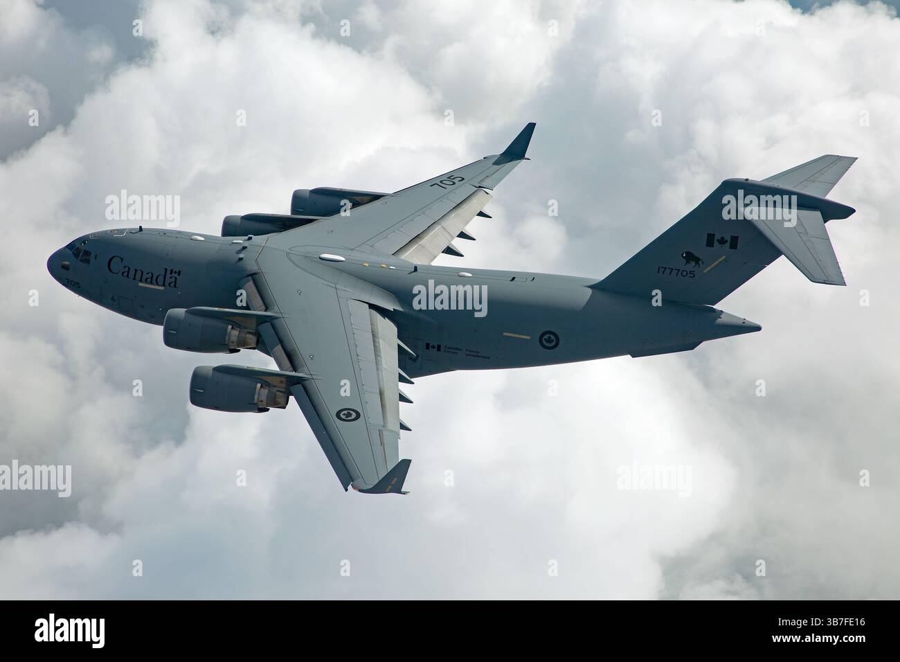 The Boeing CC-177 Globemaster III, registered 705, is a heavy-lift ...