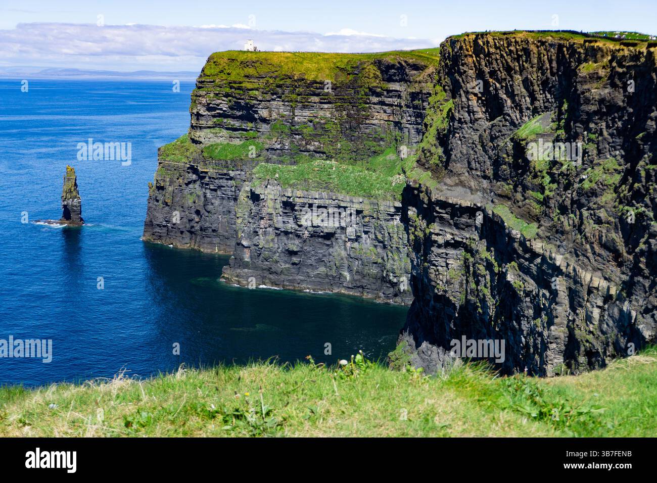 Sunny Day At The Cliffs Of Moher Ireland Stunning Coastal Landscape In ...