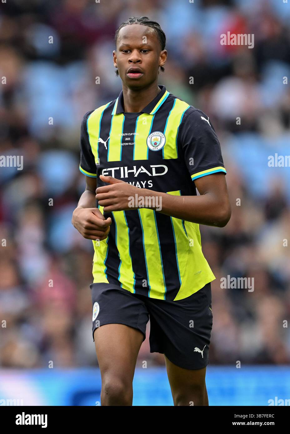 Birmingham, UK. 5th May, 2025. Stephen Mfuni of Manchester City during ...