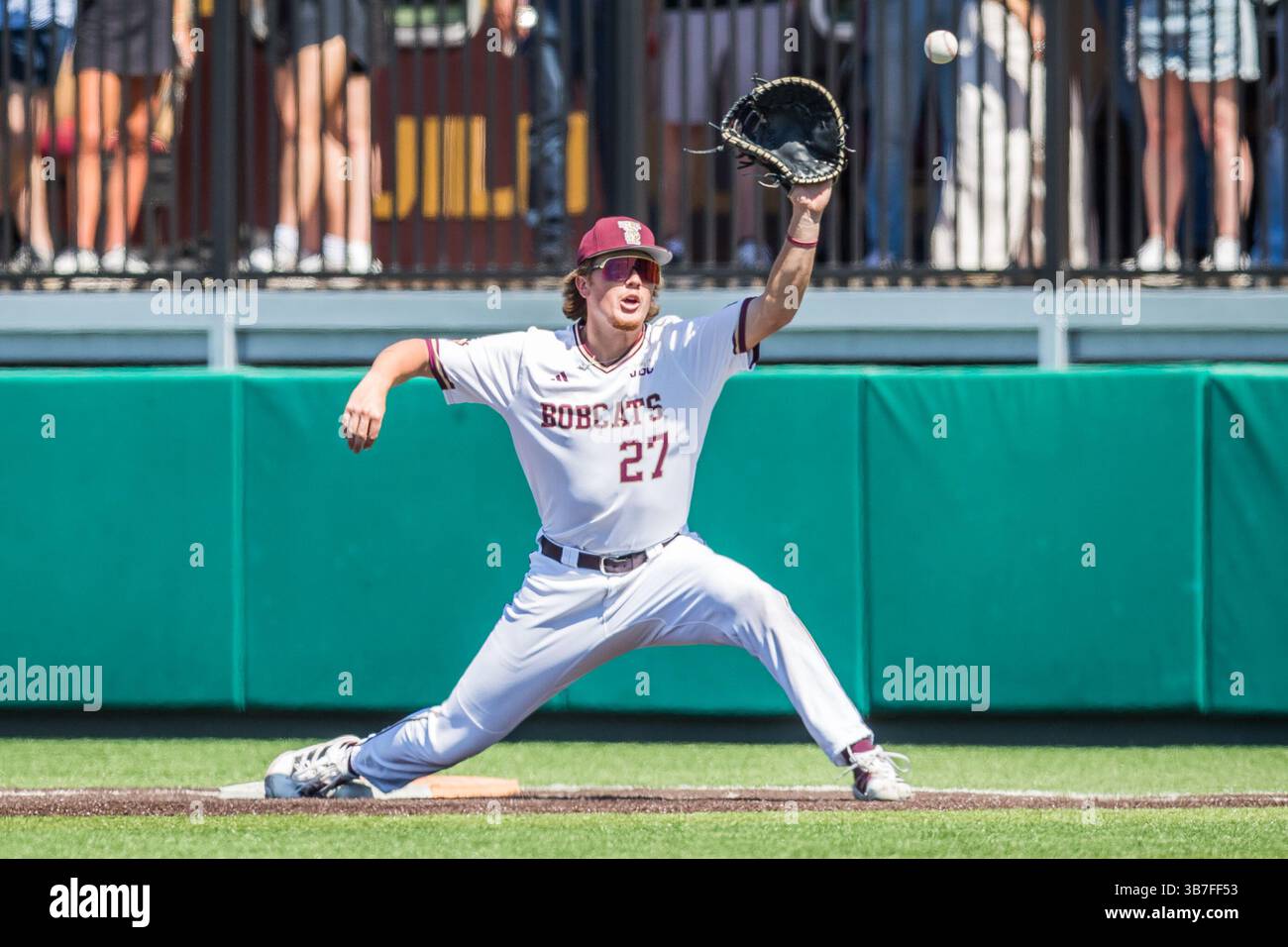 San Marcos, Texas, USA. 3rd May, 2025. Texas State Bobcats infielder ...