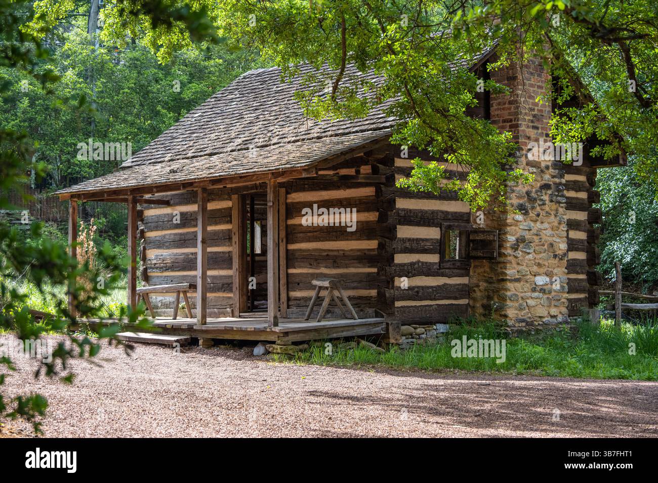 19th century Smith Farm slave cabin exhibit at the Atlanta History ...
