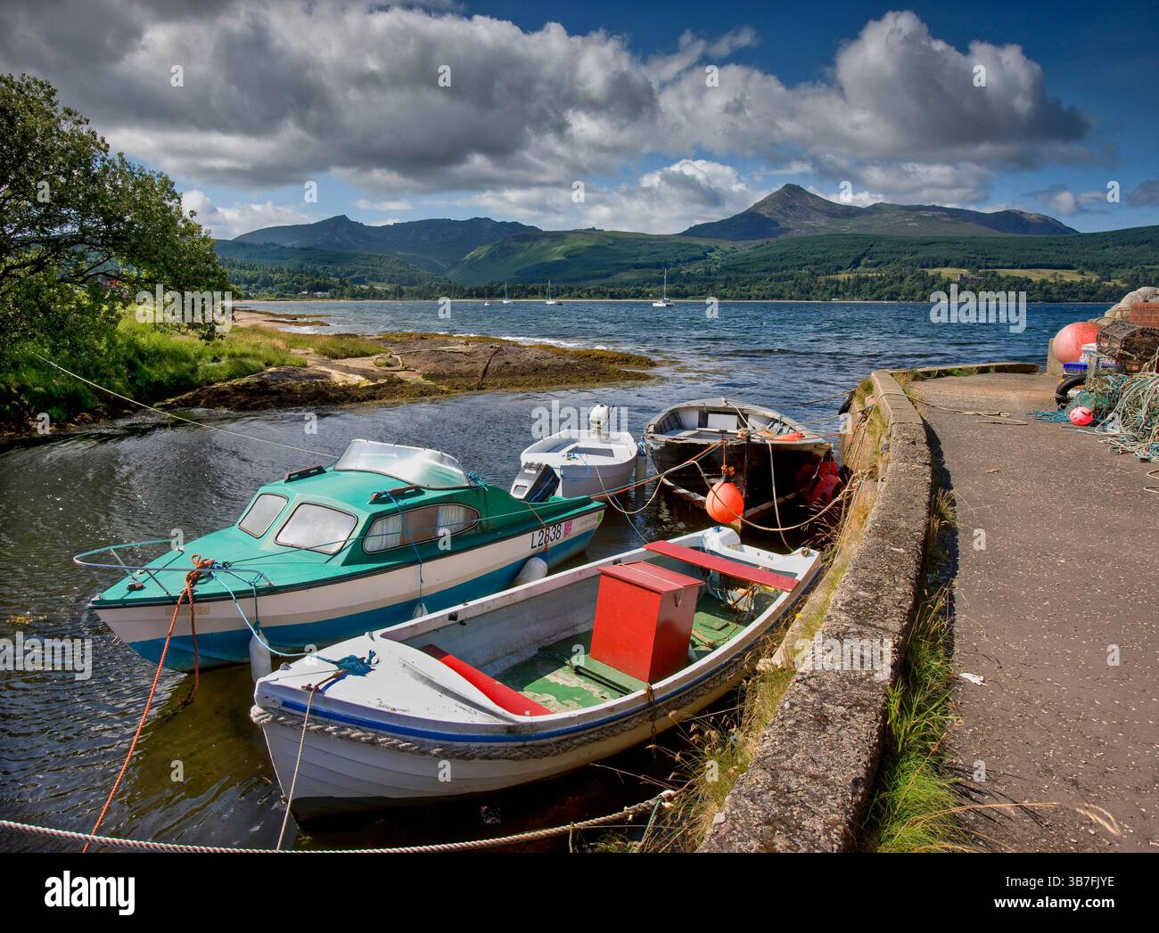 Picturesque scene of the old pier, Brodick, Isle of Arran Stock Photo - Alamy