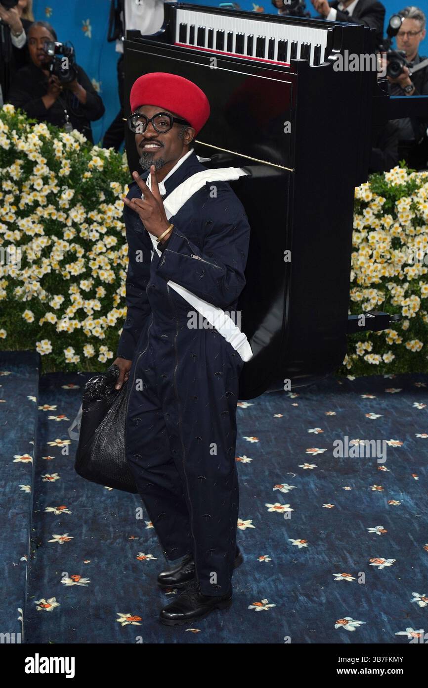 Andre 3000 at arrivals for The 2025 Costume Institute Exhibition ...