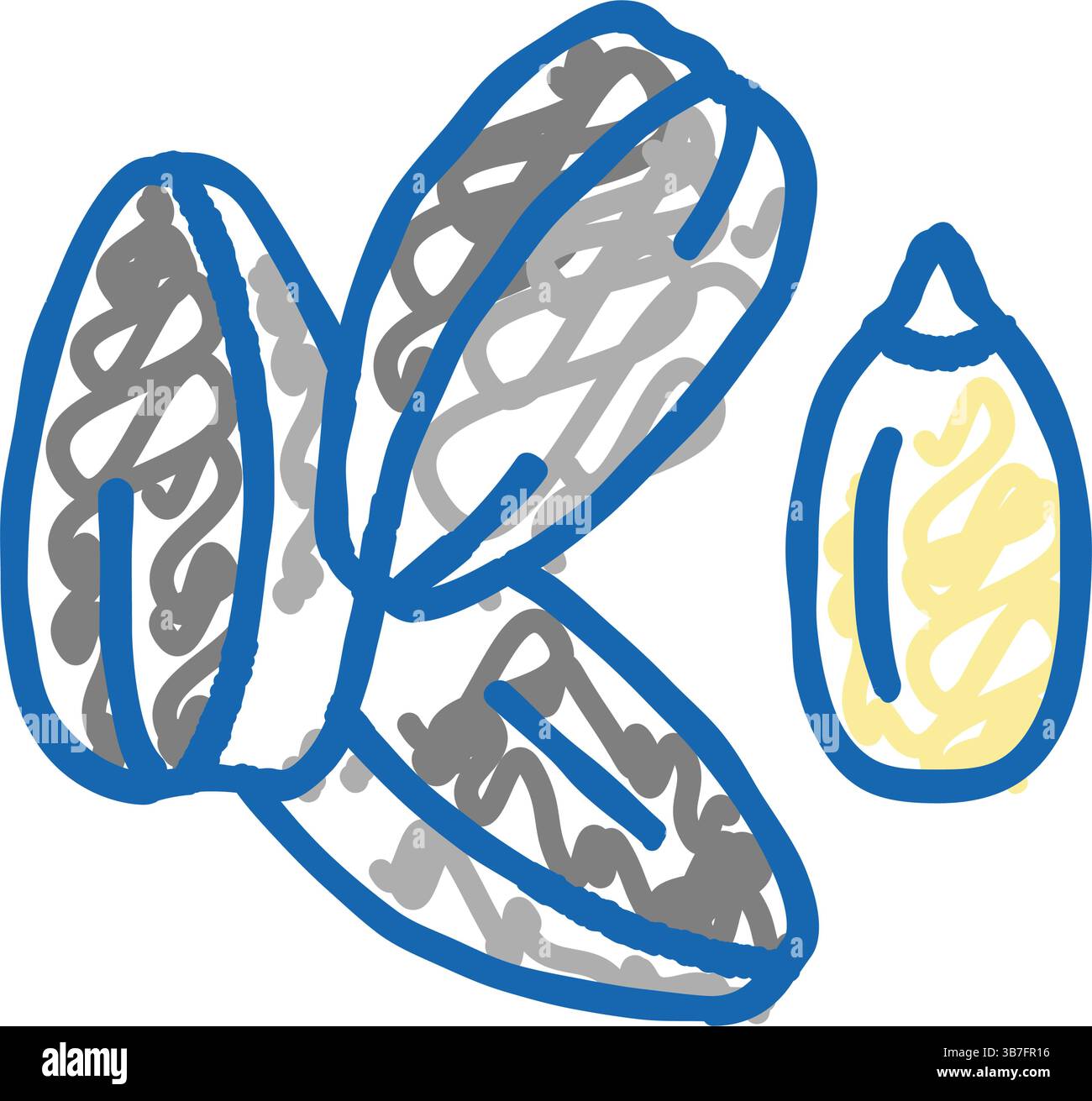 sunflower seed icon doodle illustration Stock Vector Image & Art - Alamy