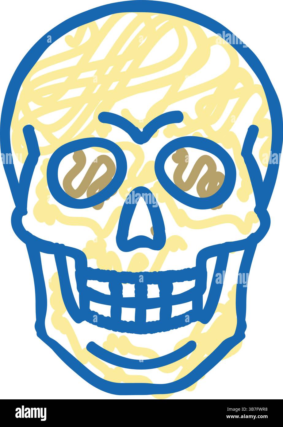skull bone icon doodle illustration Stock Vector Image & Art - Alamy