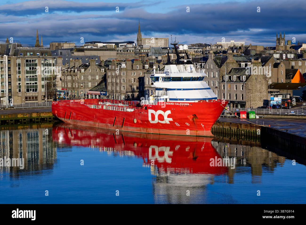 DOF Subsea Platform Supply Vessel kandi Caledonia berthed at Trinity ...