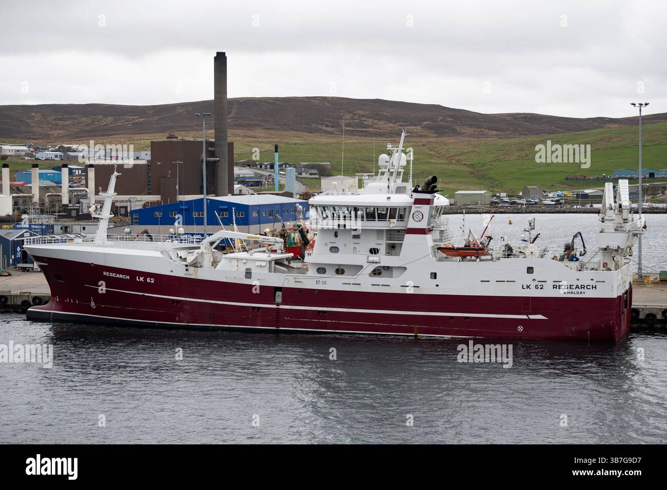 Scottish Pelagic Trawler Research LK62 Berthed in Lerwick Harbour in ...