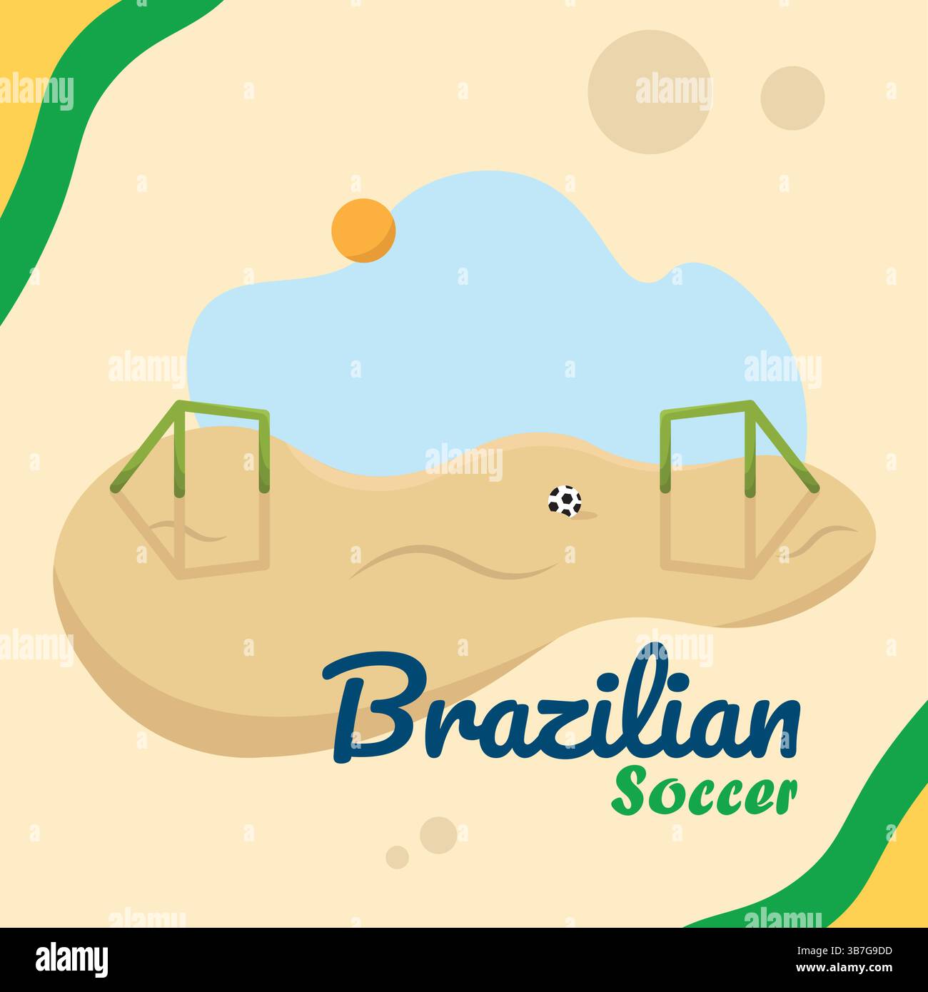 Brazilian beach soccer. Vector illustration Stock Vector Image & Art ...