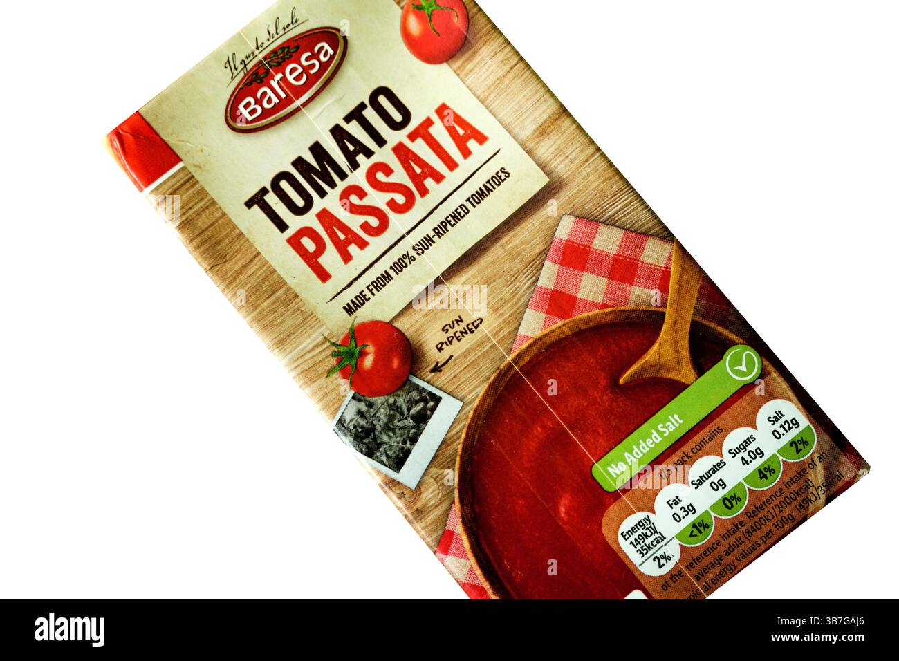 London UK, May 06 2025, Packet or Carton Of Lidl Italian Style Tomato ...