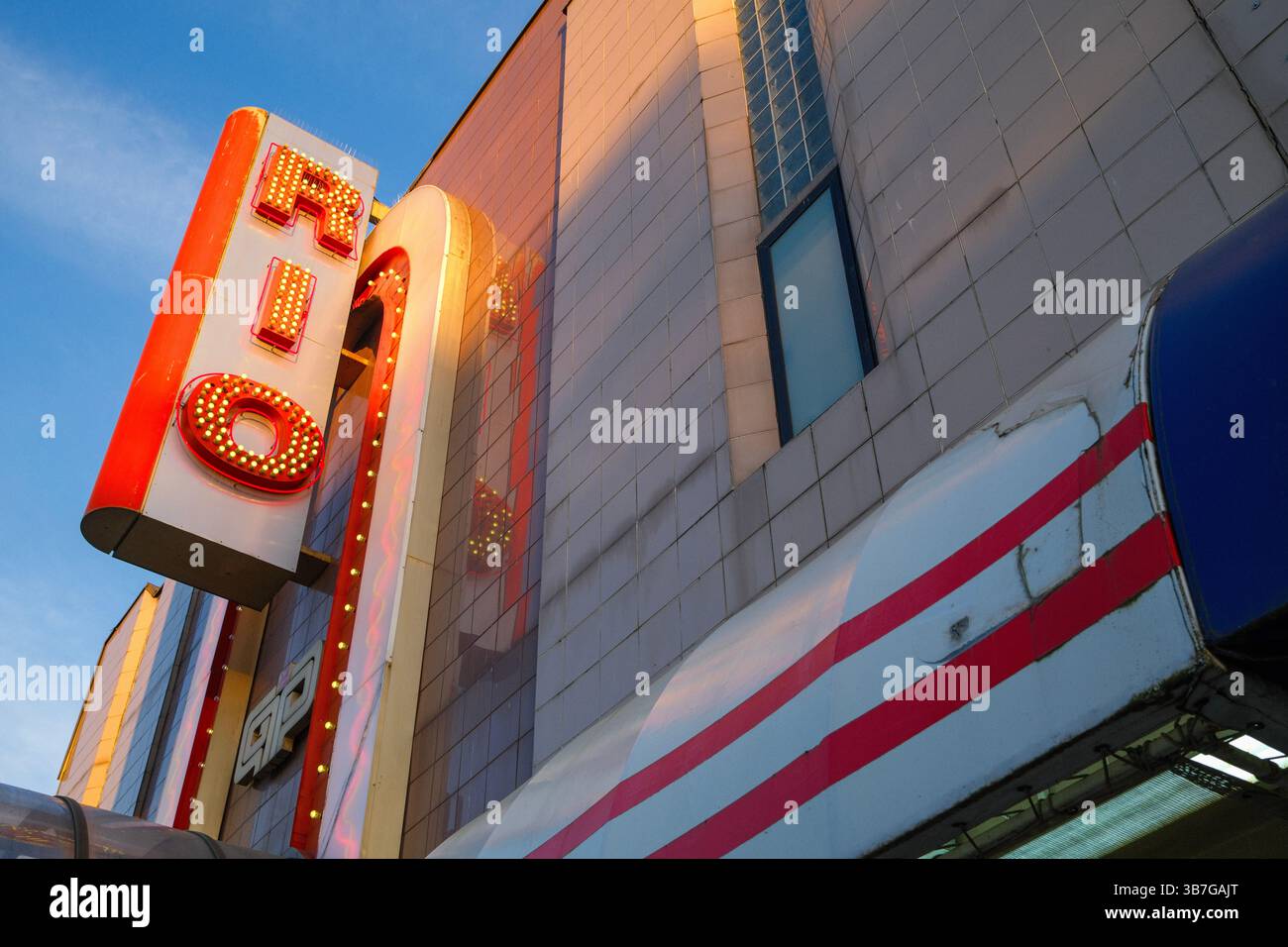 The marquee & classic sign of the Rio Theatre by Commercial Drive ...