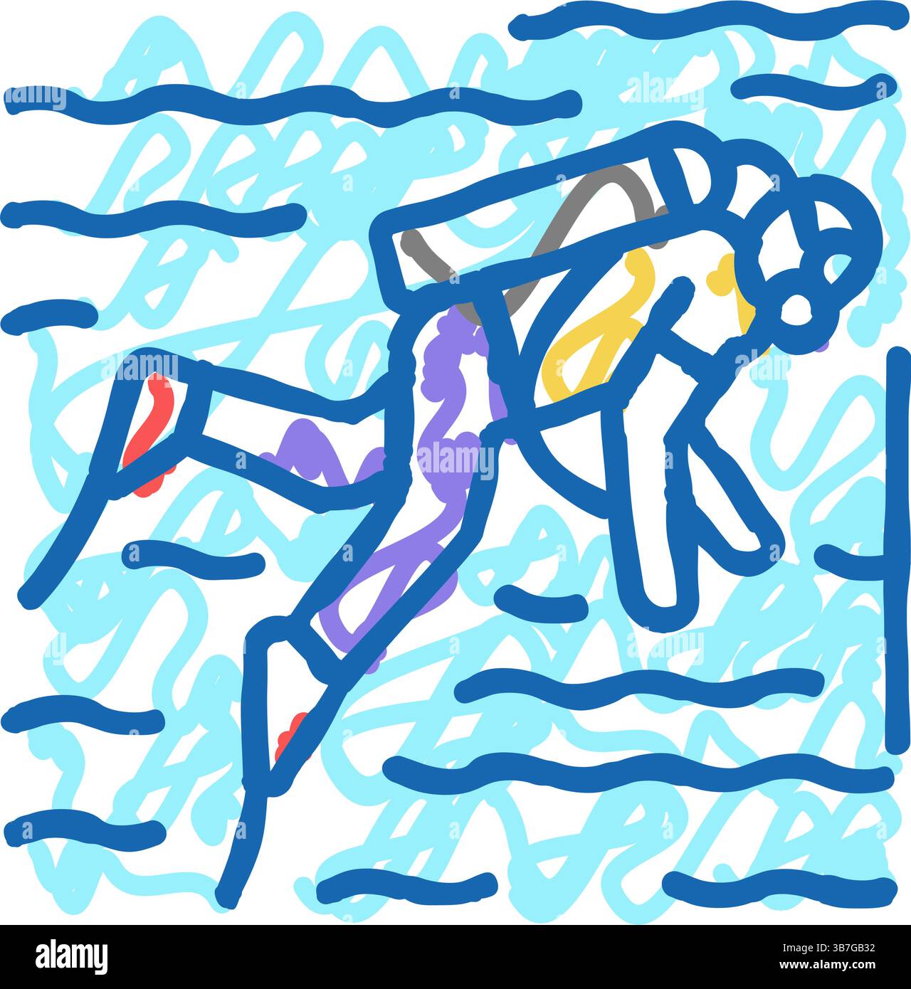 scuba diving icon doodle illustration Stock Vector Image & Art - Alamy