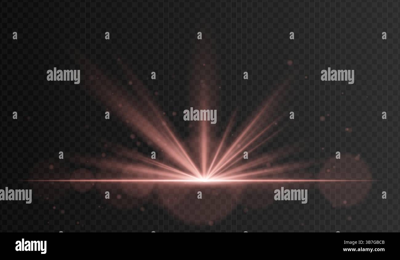 Orange radial spotlight with glowing rays and floating particles. Ideal ...