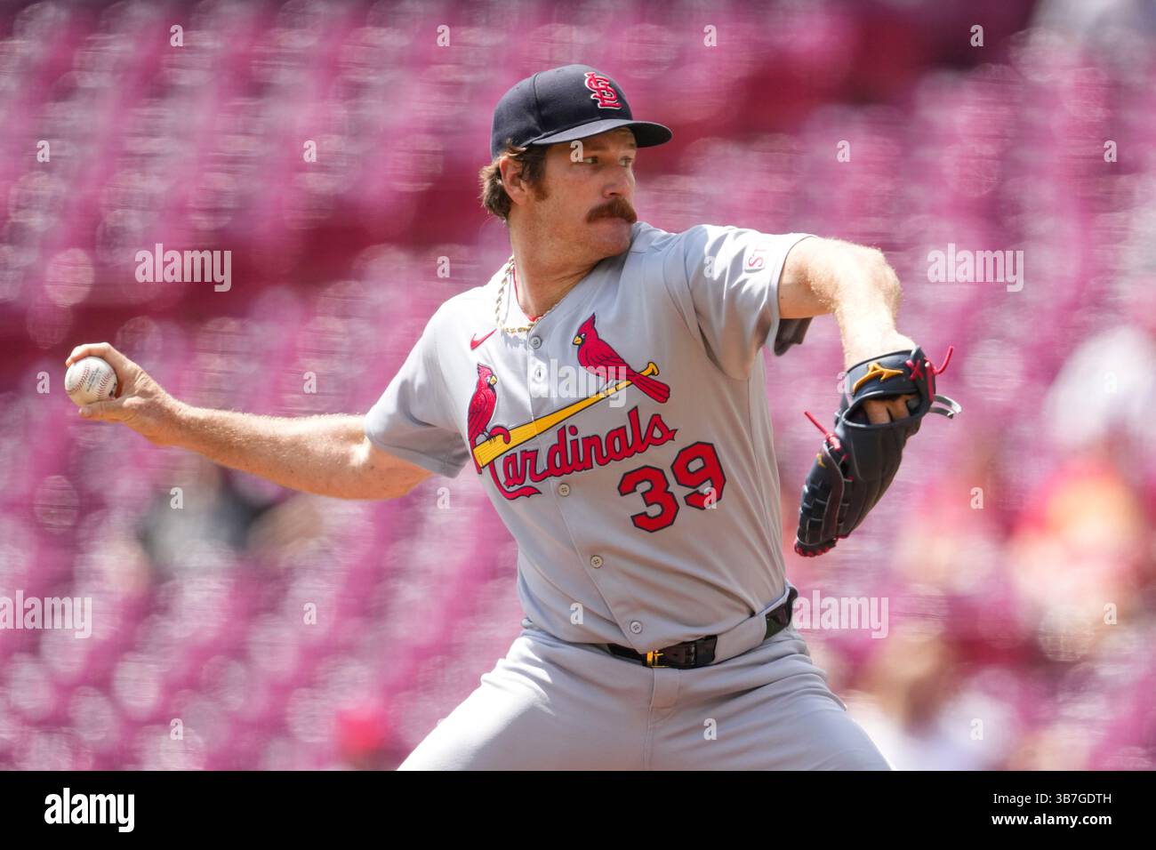 St. Louis Cardinals pitcher Miles Mikolas throws during the first ...