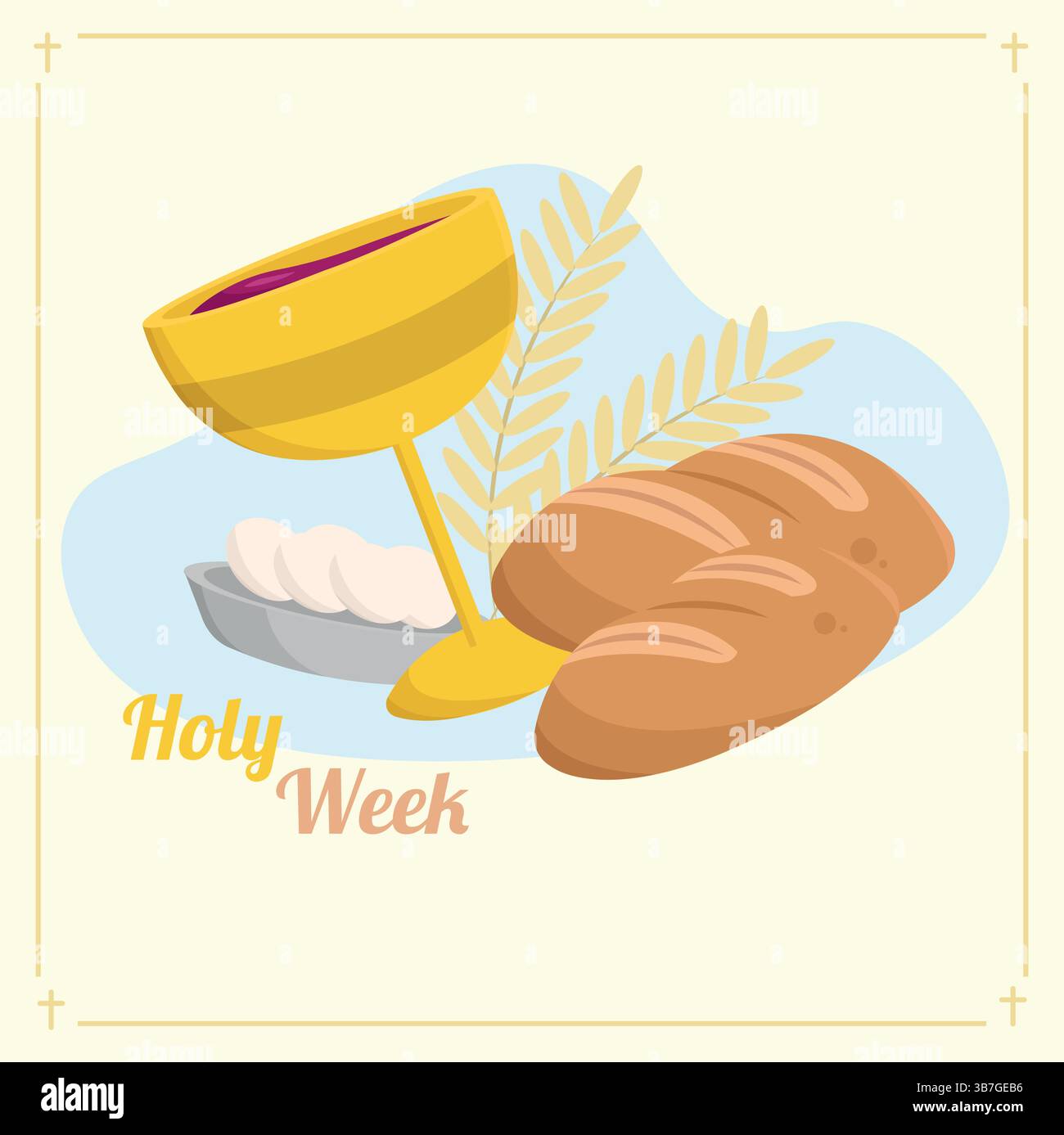 Holy communion bread. Vector illustration Stock Vector Image & Art - Alamy