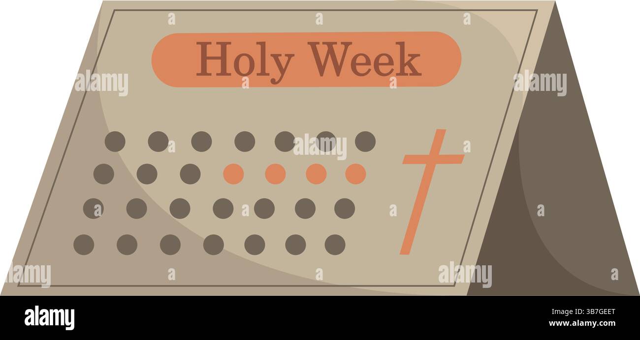 Holy Week calendar reminder. Vector illustration Stock Vector Image ...