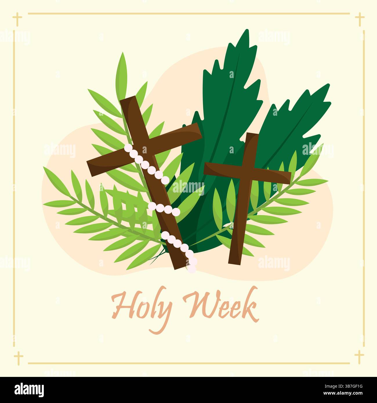 Palm sunday crosses. Vector illustration Stock Vector Image & Art - Alamy