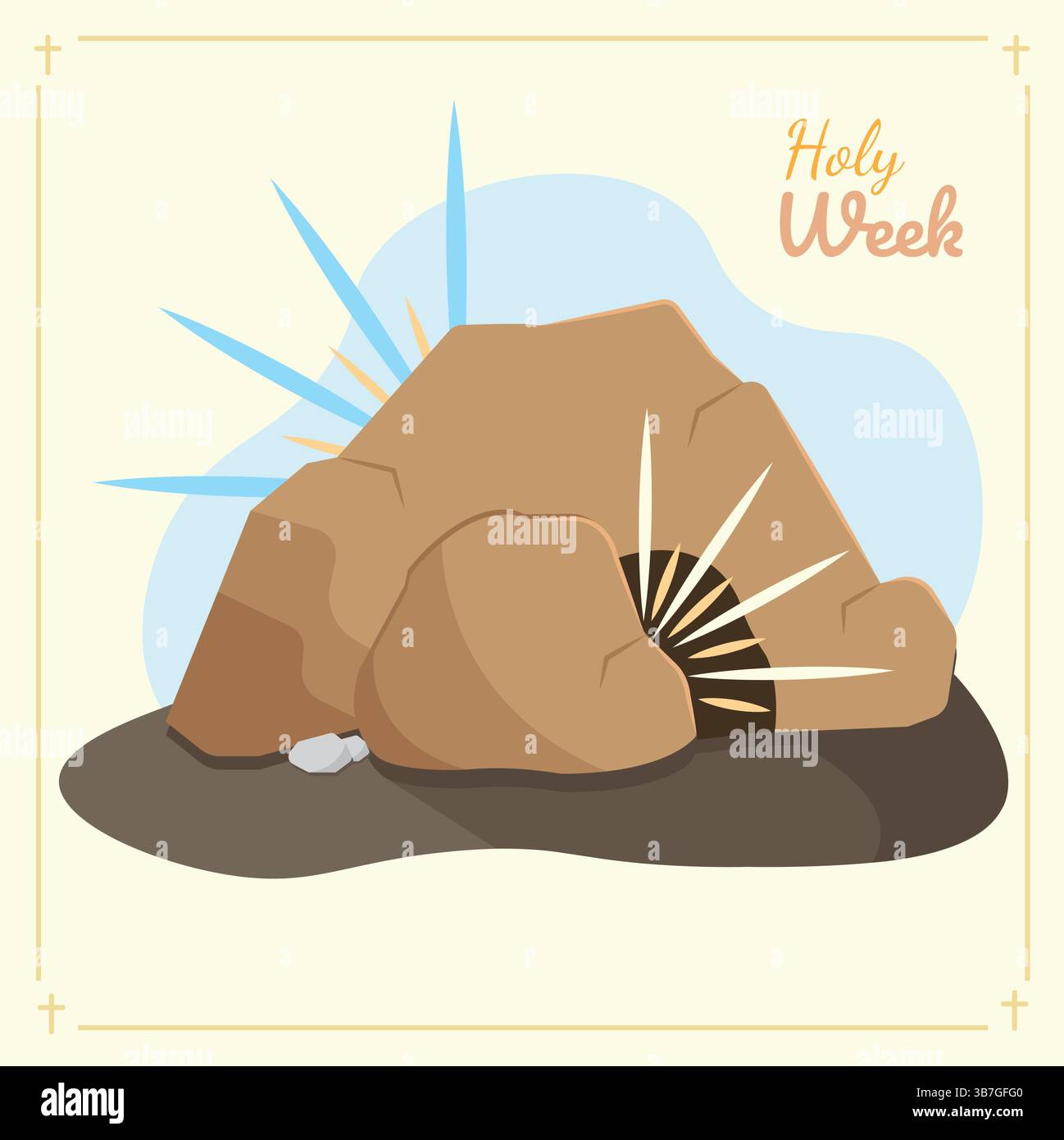 Empty tomb light ray. Vector illustration Stock Vector Image & Art - Alamy