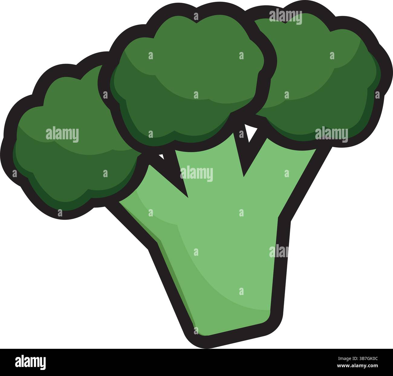 Broccoli Flat Cartoon Icon. Vector illustration Stock Vector Image ...