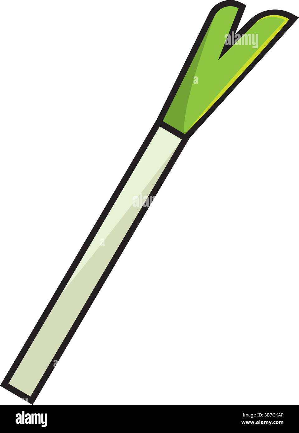 Cartoon Green Leek Icon. Vector illustration Stock Vector Image & Art ...