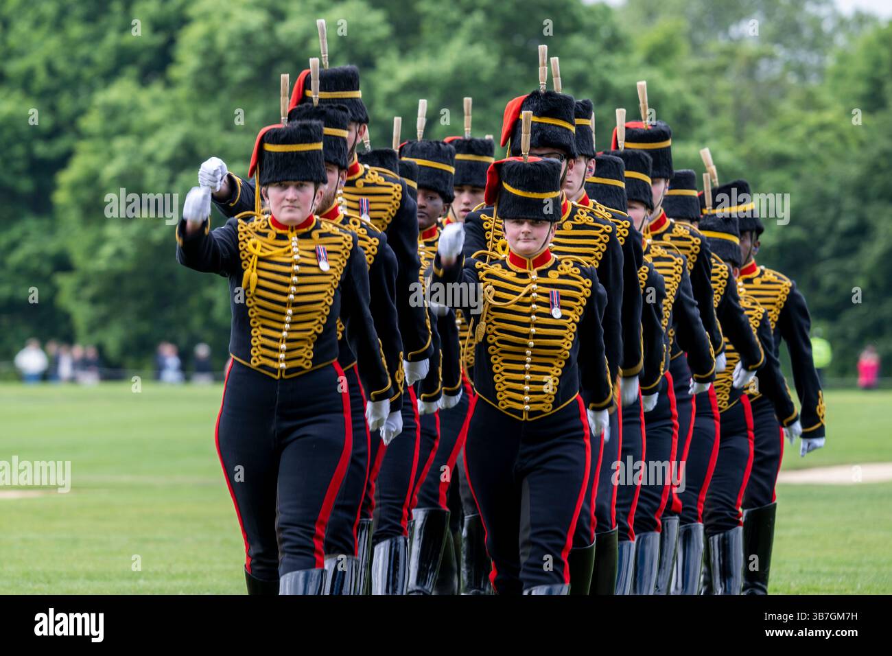 London, UK. 6 May 2025. Members of The King’s Troop Royal Horse ...