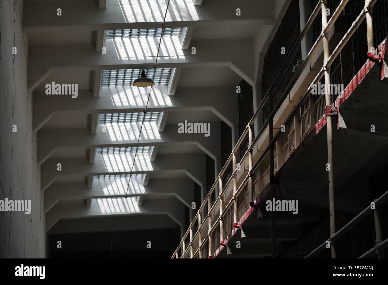 The notorious Alcatraz Island and maximum-security federal penitentiary ...