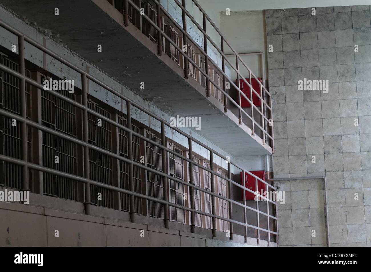 The notorious Alcatraz Island and maximum-security federal penitentiary in San Francisco Bay ...