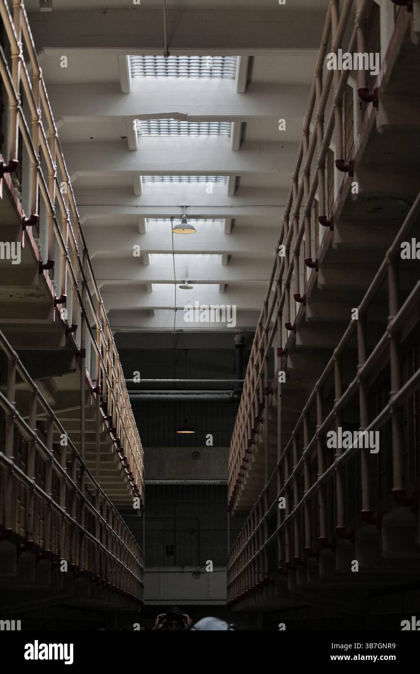 The notorious Alcatraz Island and maximum-security federal penitentiary ...