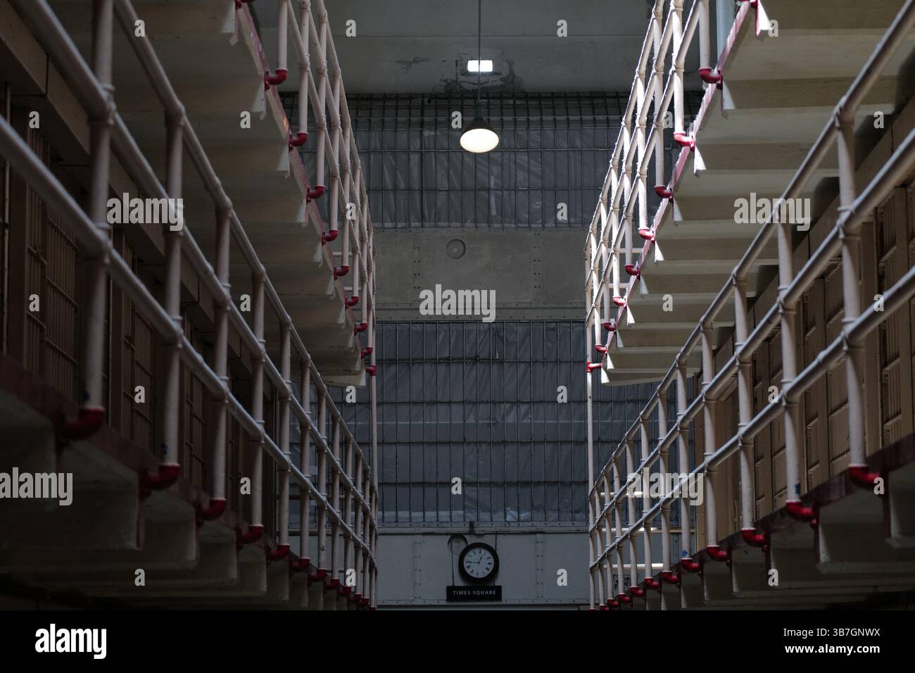 The notorious Alcatraz Island and maximum-security federal penitentiary in San Francisco Bay ...