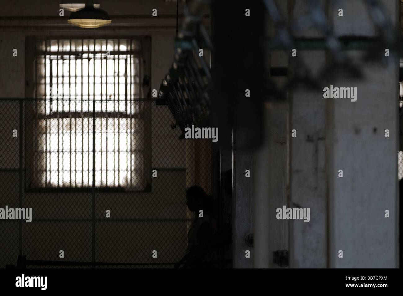 The notorious Alcatraz Island and maximum-security federal penitentiary in San Francisco Bay ...