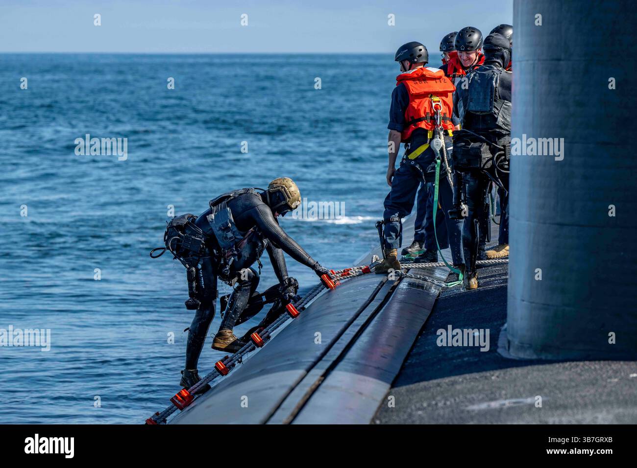 June 24, 2024, Pacific Ocean, United States: U.S Navy SEALs climb ...