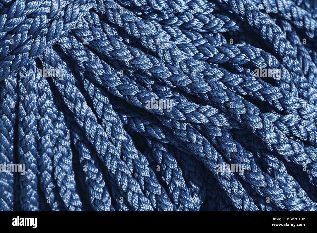 Close-up of the texture of a thick blue rope Stock Photo - Alamy