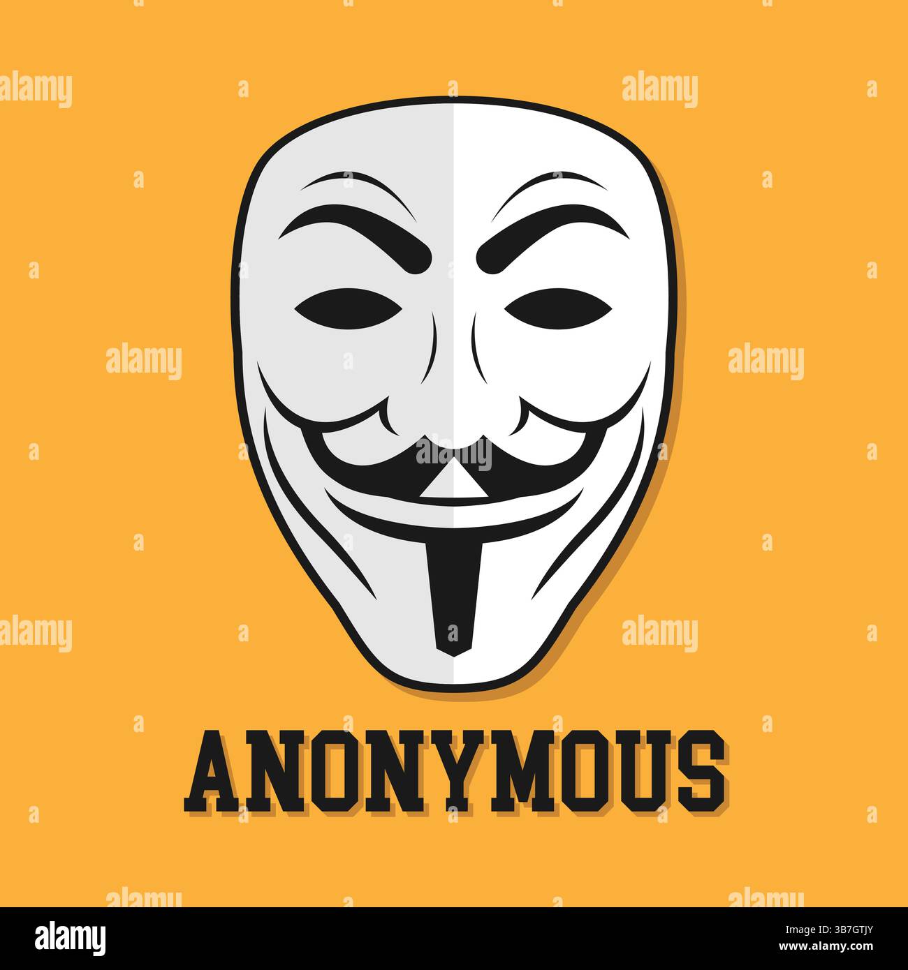 Vector mask anonymous with text on background Stock Vector Image & Art ...