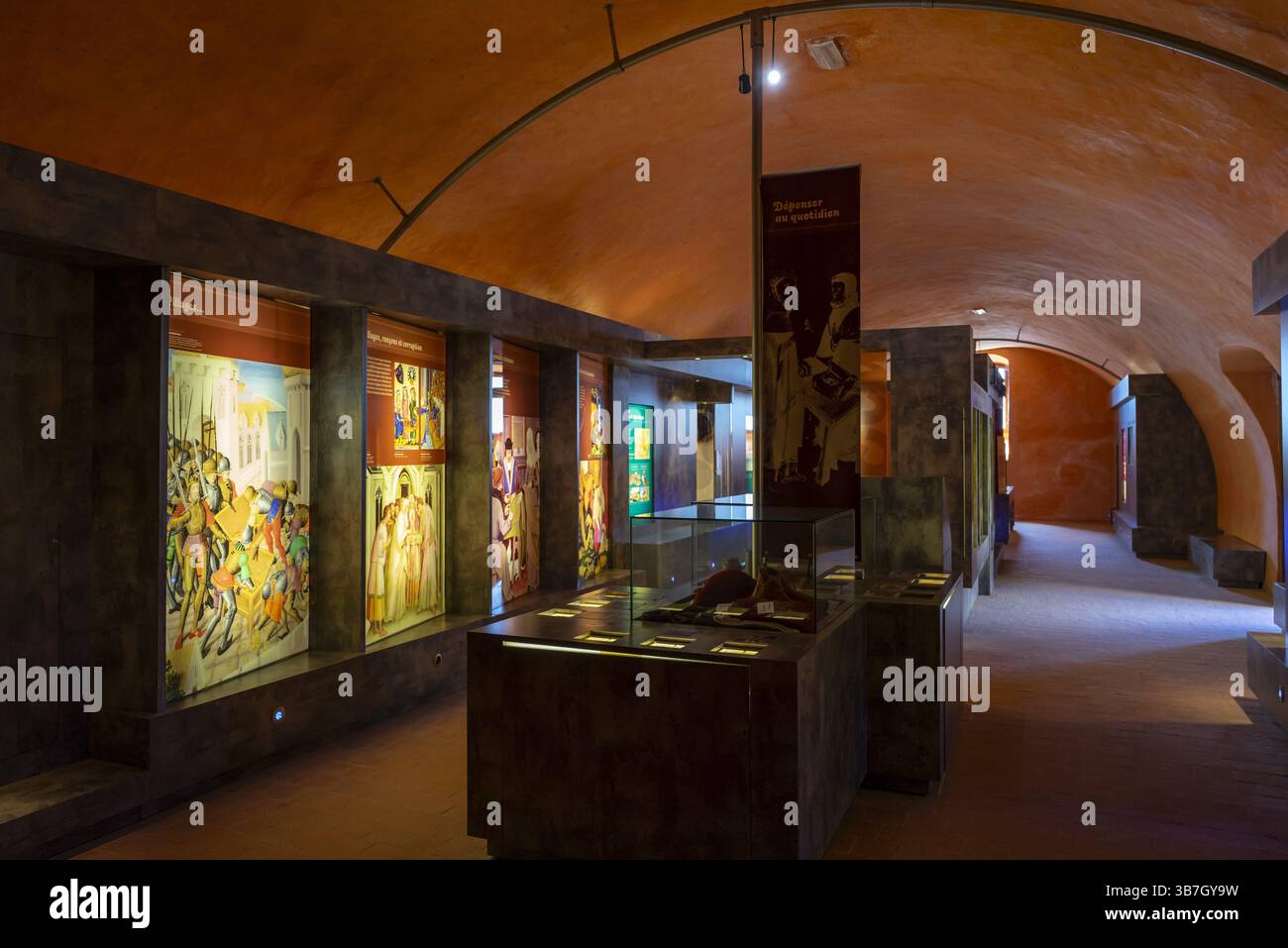 Interpretation Center Museum, Cathar castle of Saissac, village of ...