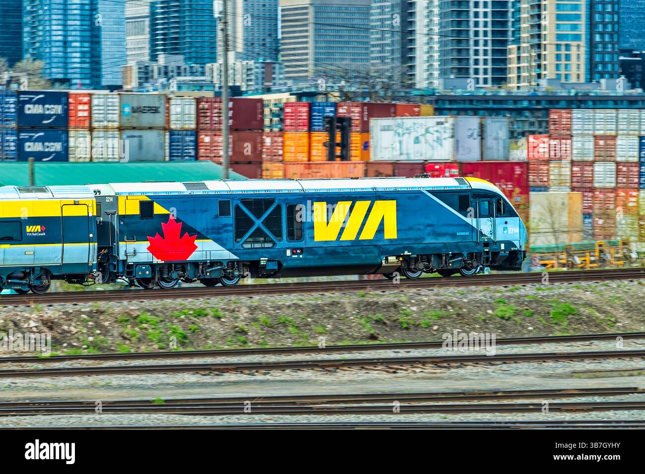 Via Rail Trains - views Stock Photo - Alamy