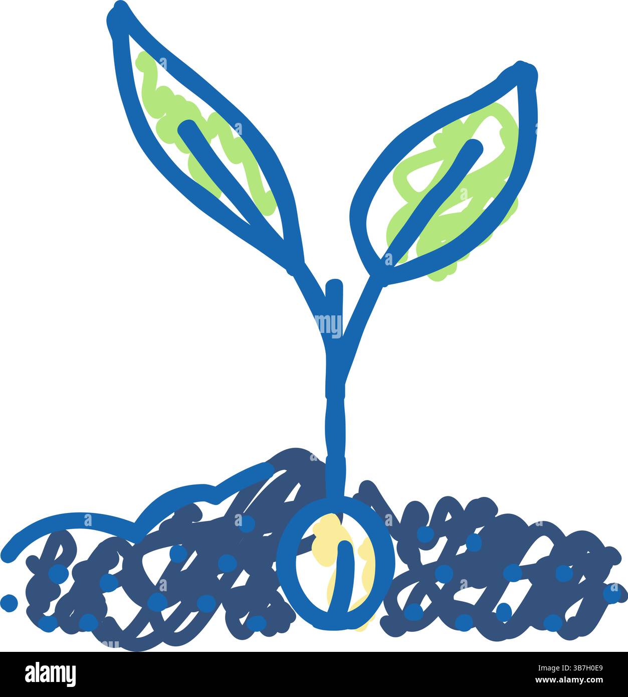 sprout leaf icon doodle illustration Stock Vector Image & Art - Alamy