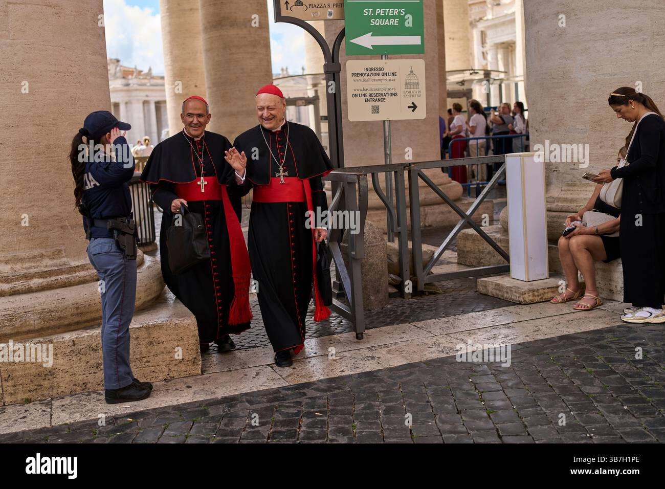 Cardinal José Tolentino de Mendonça, left, walks with Cardinal ...