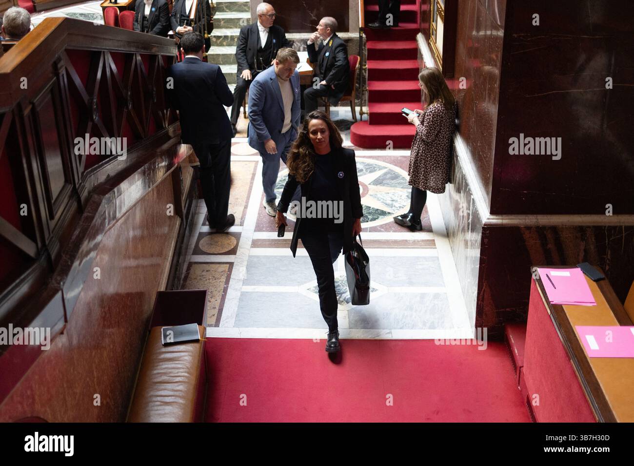 Paris, France. 06th May, 2025. LFI MP Clemence Guette during a session ...