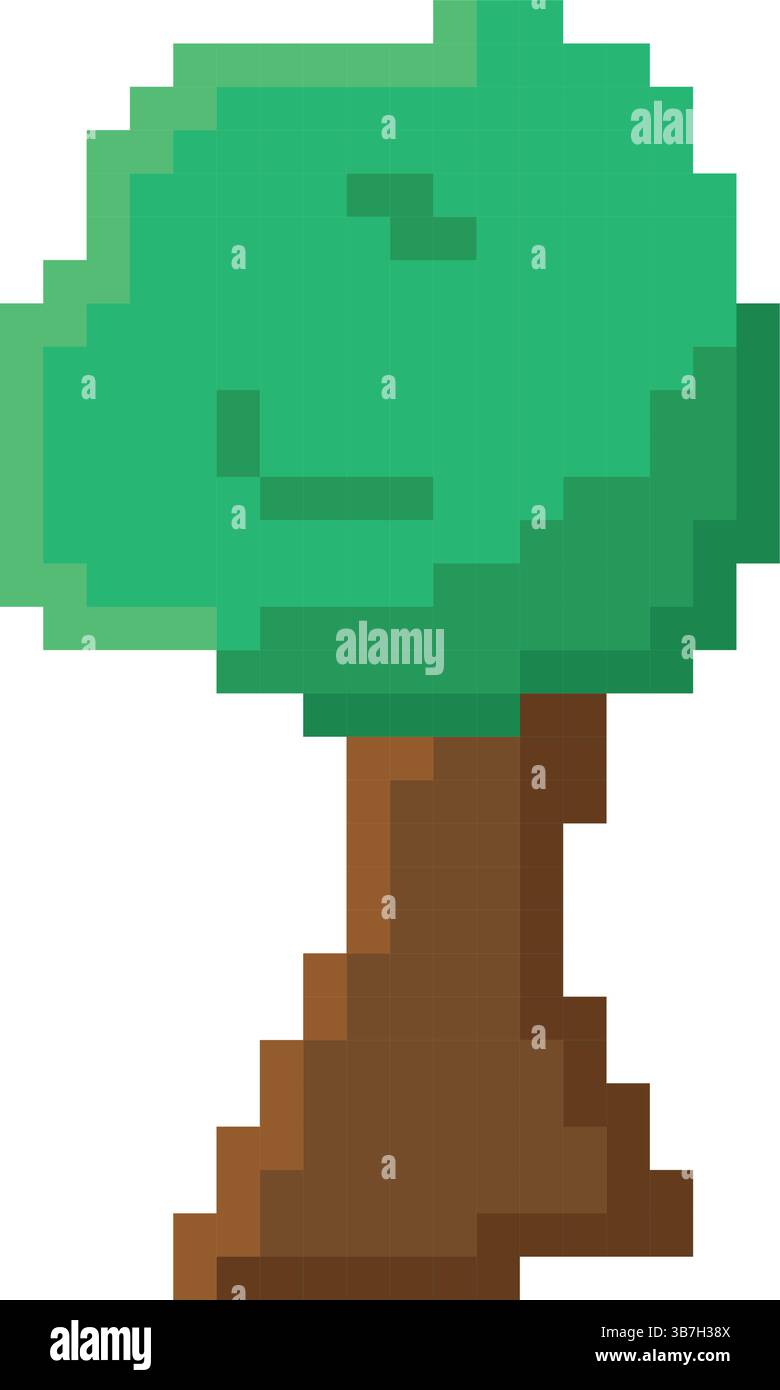 Small rounded tree sprite. Vector illustration Stock Vector Image & Art ...