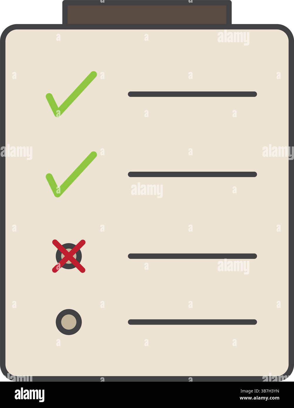 Checklist with green marks. Vector illustration Stock Vector Image ...