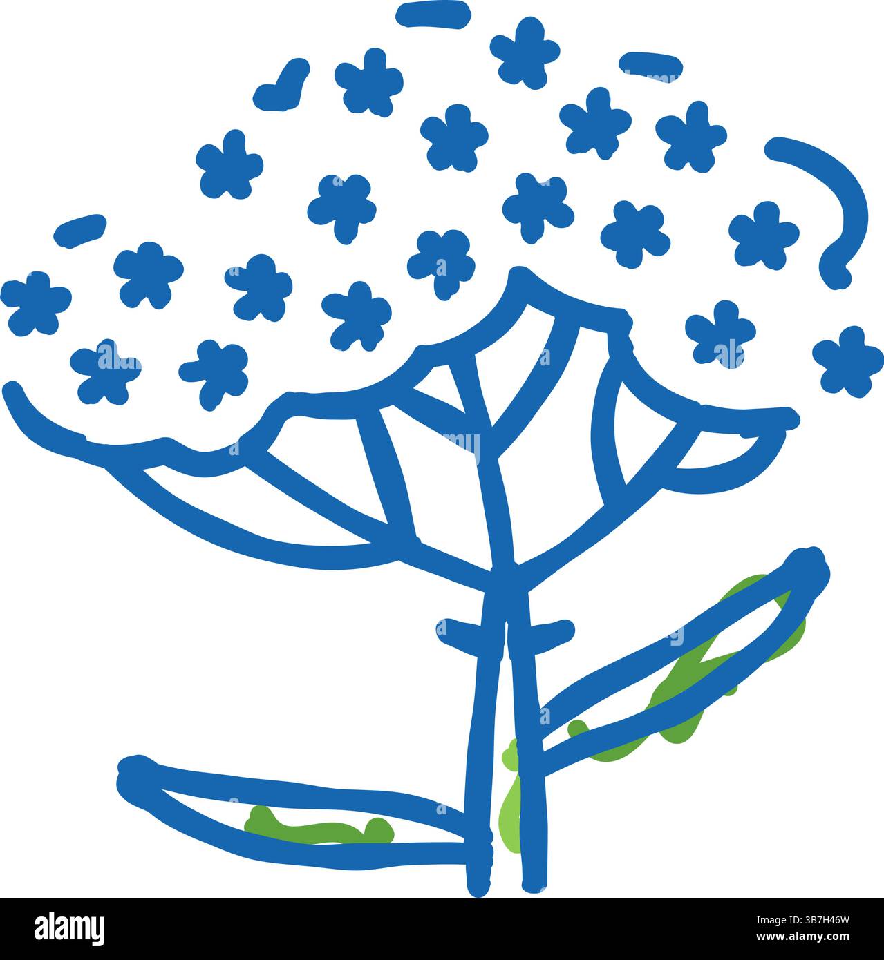 yarrow plant icon doodle illustration Stock Vector Image & Art - Alamy