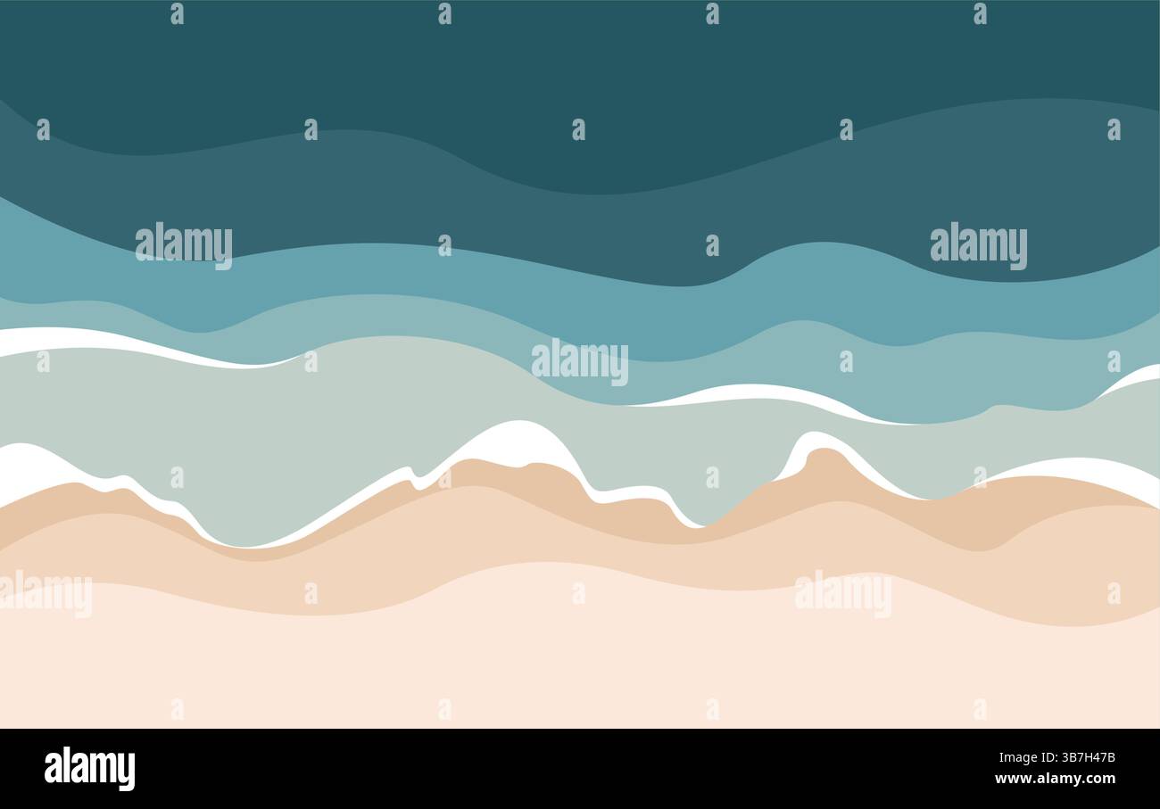 Top view beach Stock Vector Images - Alamy