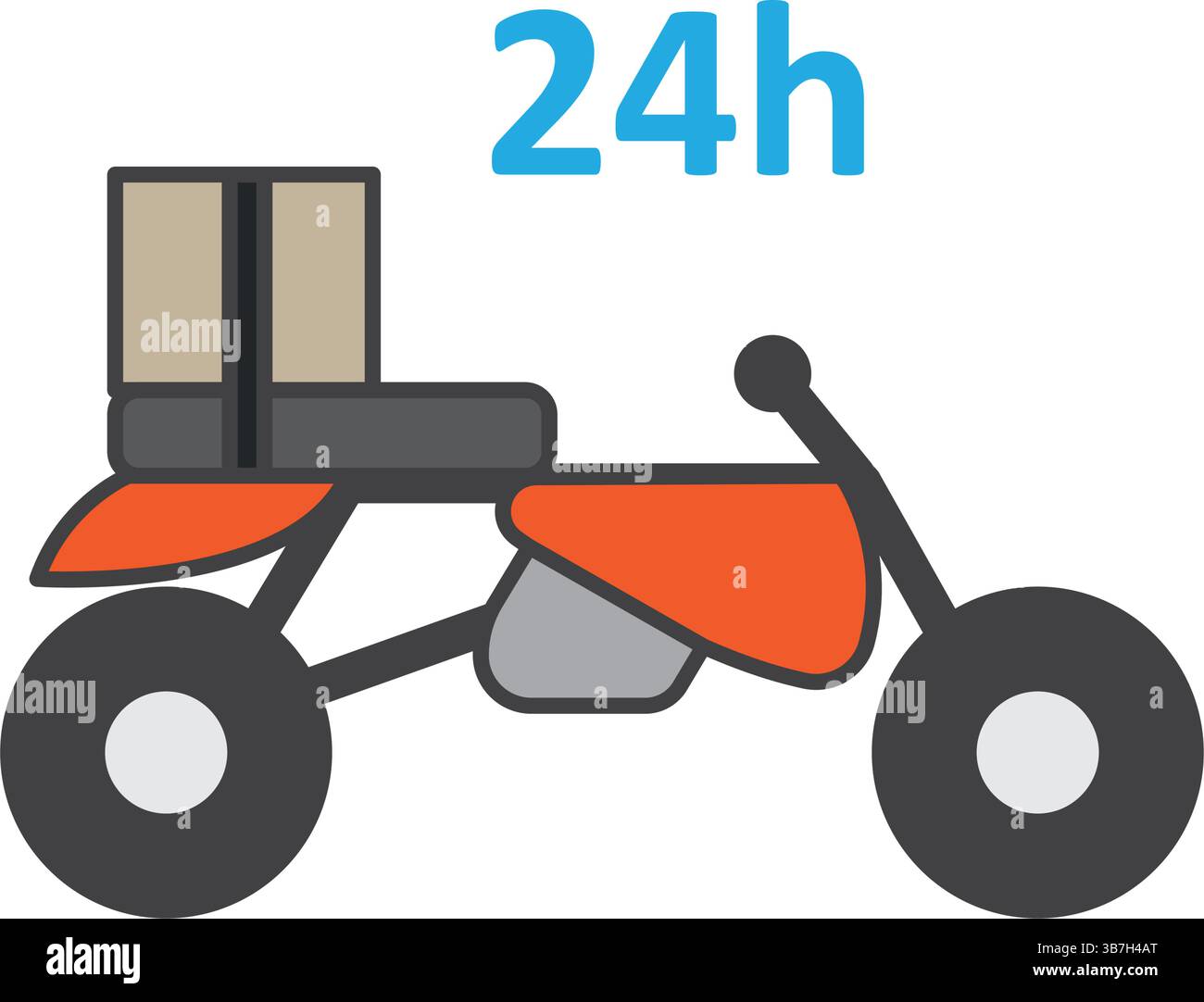 Motorbike delivery 24h. Vector illustration Stock Vector Image & Art ...